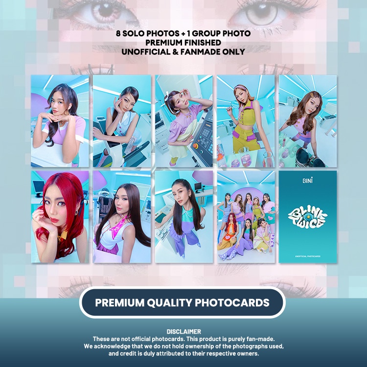 BINI's Blink Twice Concept Photocards with Back Design (Fanmade Only ...