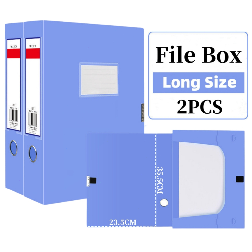 2PCS File Box Long Size Document Box Bond Paper Organizer File Case ...
