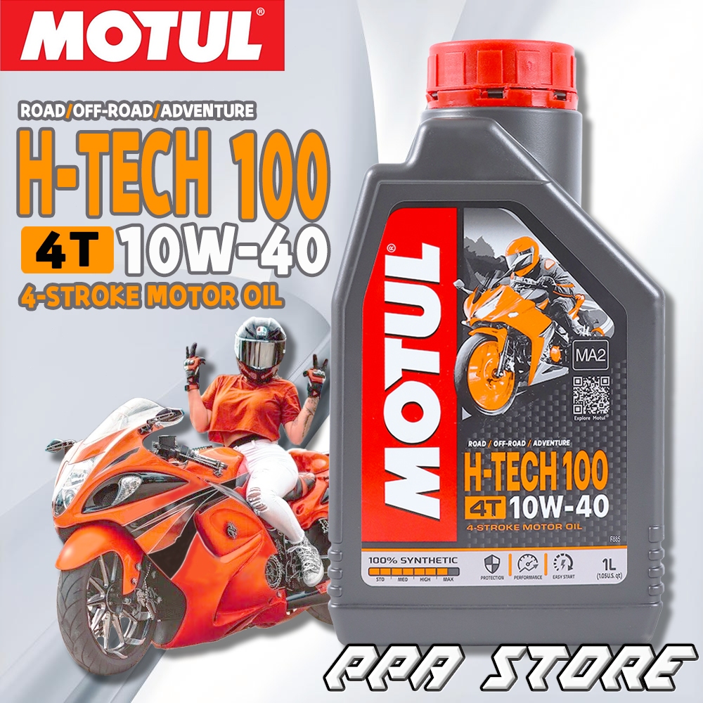 Motul H-TECH 100 Motor Oil 10W-40 1L Fully Synthetic 4-Stroke ...