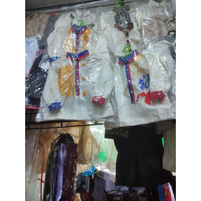 BARONG TAGALOG (Flag )with linning for kids | Shopee Philippines