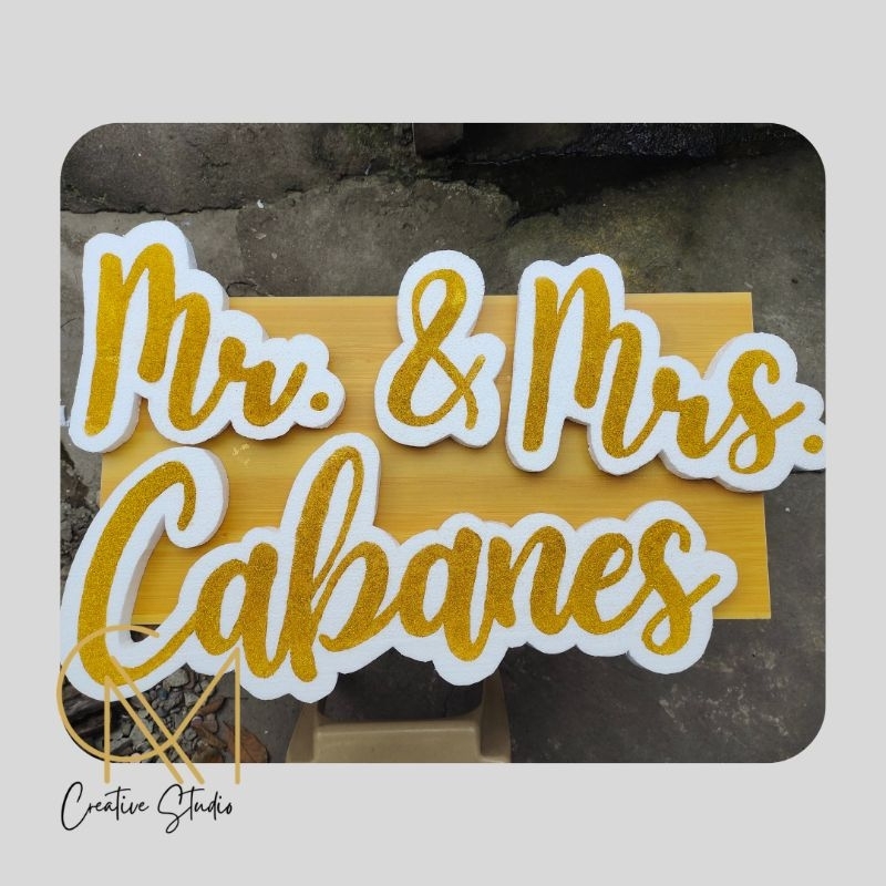 Styro Name Backdrop (PER LETTER) - display for Weddings, Birthdays ...