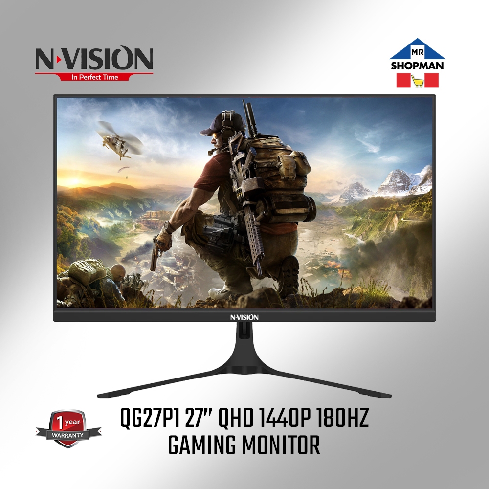 Nvision QG27P2 27" QHD 1440P 2K 180Hz IPS Flat Gaming Monitor | Shopee Philippines