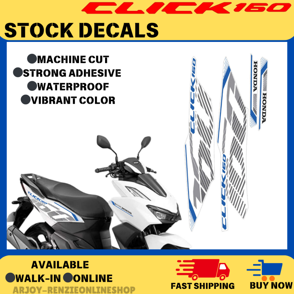 HONDA CLICK 160 STOCK DECALS | Shopee Philippines