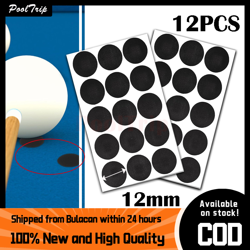 12Pcs Billiard Point Stickers Pool Table Spot Sticker Snooker Ball ...