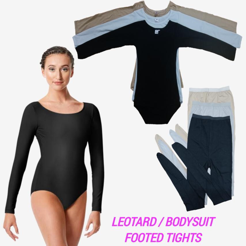 Long Sleeve Leotards & Tights (BodySuit/ Breathable/ Stretchable ...