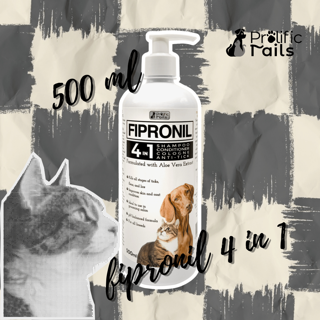 BOB-Anti-garapata at pulgas Fipronil 4in1 Specialized Shampoo 500ml (Shampoo, Conditioner ...