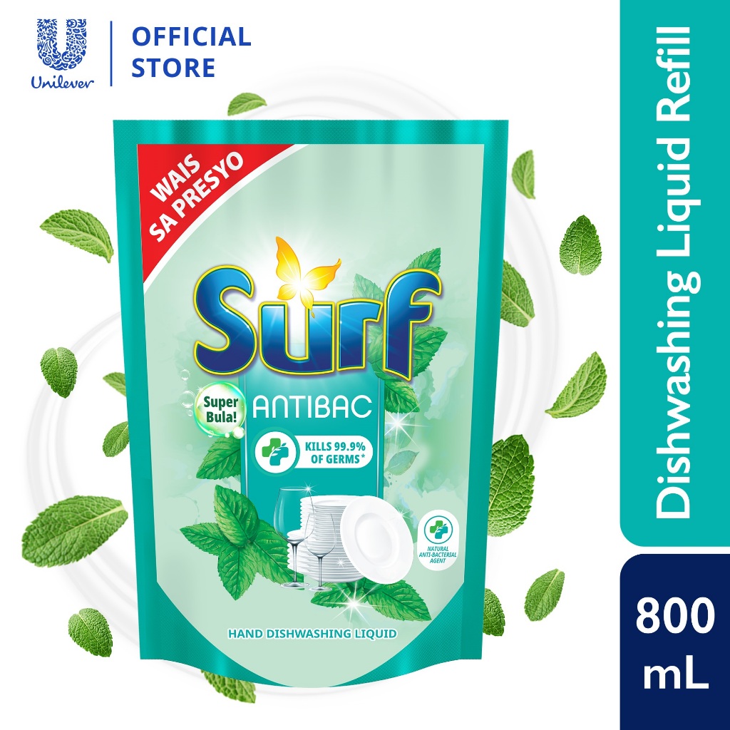[BUNDLE OF 2] SURF HAND DISHWASHING LIQUID ANTI-BACTERIAL POUCH 700ML ...