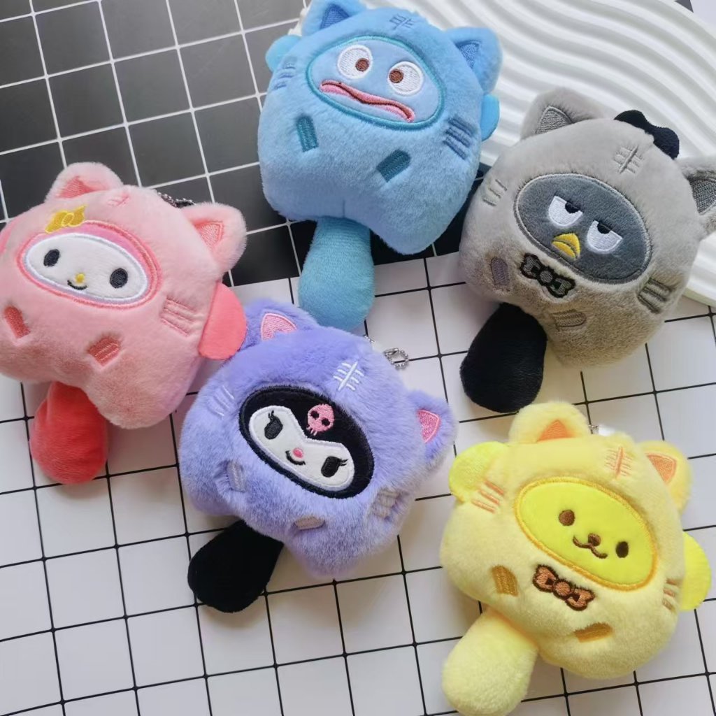 Sanrio Cute Plush Toy Cute Cross-Dressing Melody Kuromi Pendant Cartoon ...