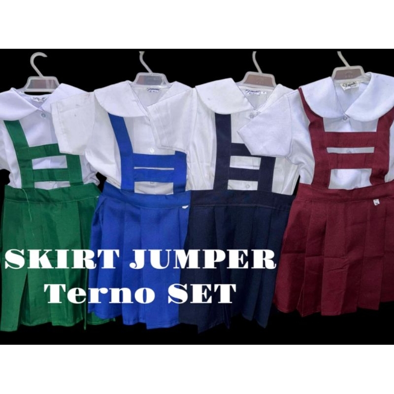 2in1 palda/blouse for kids with jumper school uniform | Shopee Philippines