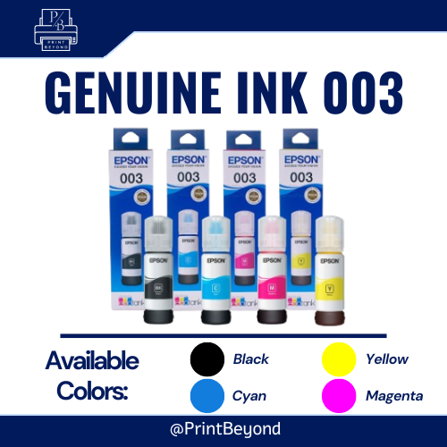 EPSON 003 Genuine Original Ink L1210 L1250 L3210 L3216 L3250 L3256 ...
