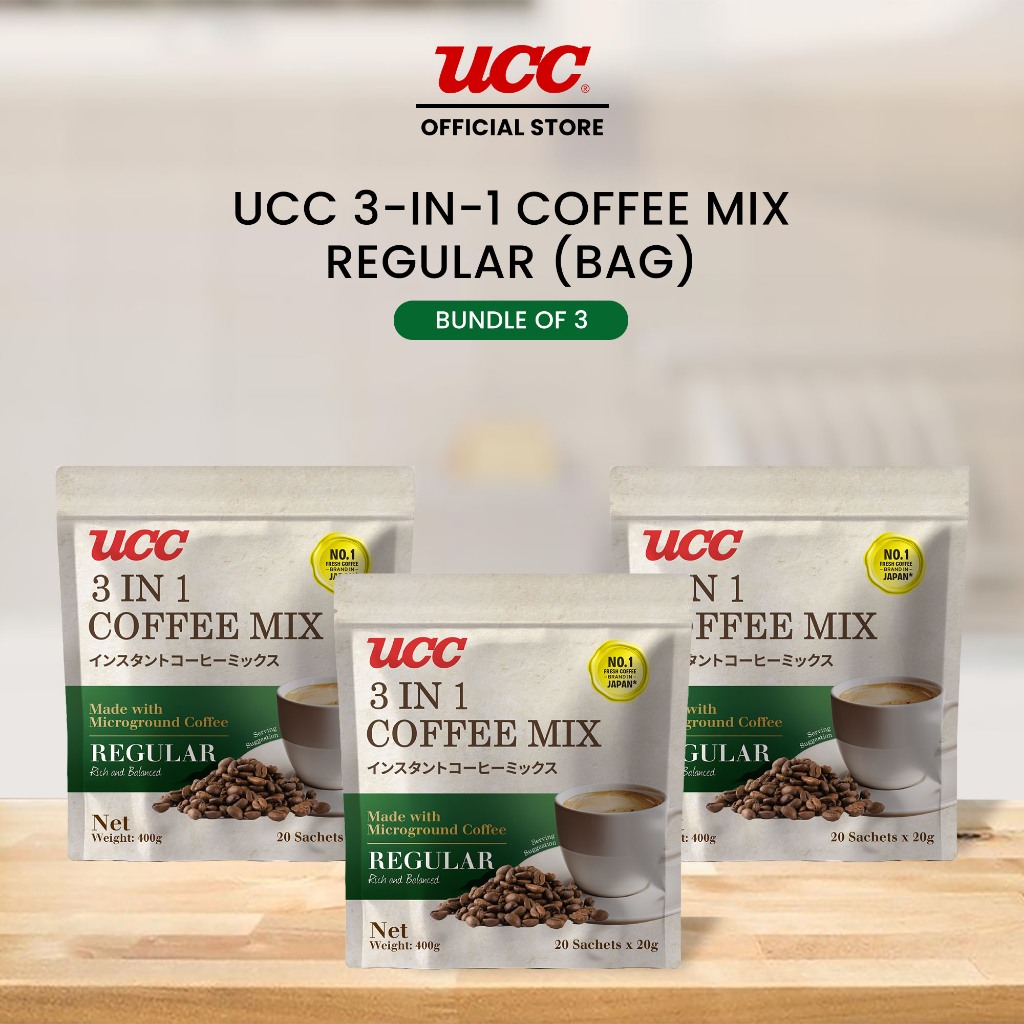 UCC 3-in-1 Coffee Regular Bag 20g x 20 (Bundle of 3) | Shopee Philippines