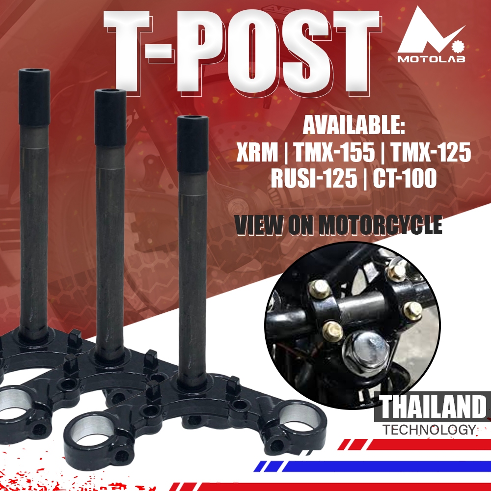 MOTOLAB MOTORCYCLE T-POST FOR XRM, TMX125, TMX155, RUSI125, CT100 | Shopee Philippines
