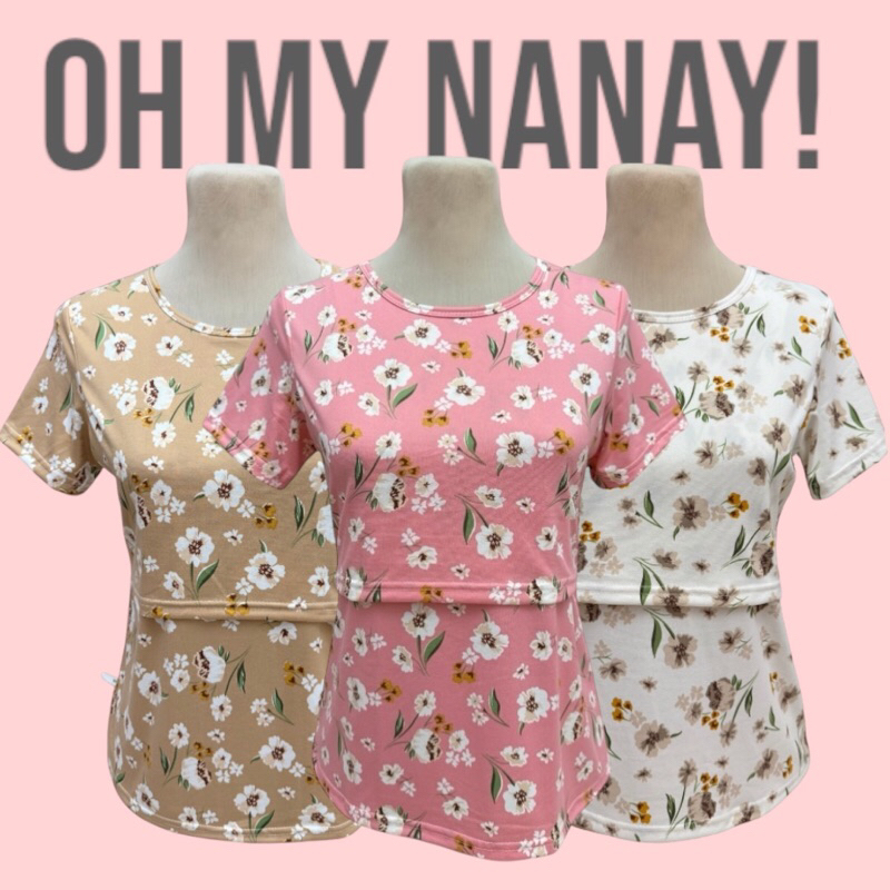 OH MY NANAY - Maternity and Nursing Breastfeeding Blouse Printed ...