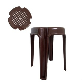 Monoblock Stool Plastic Chair Plain White and Black | Shopee Philippines