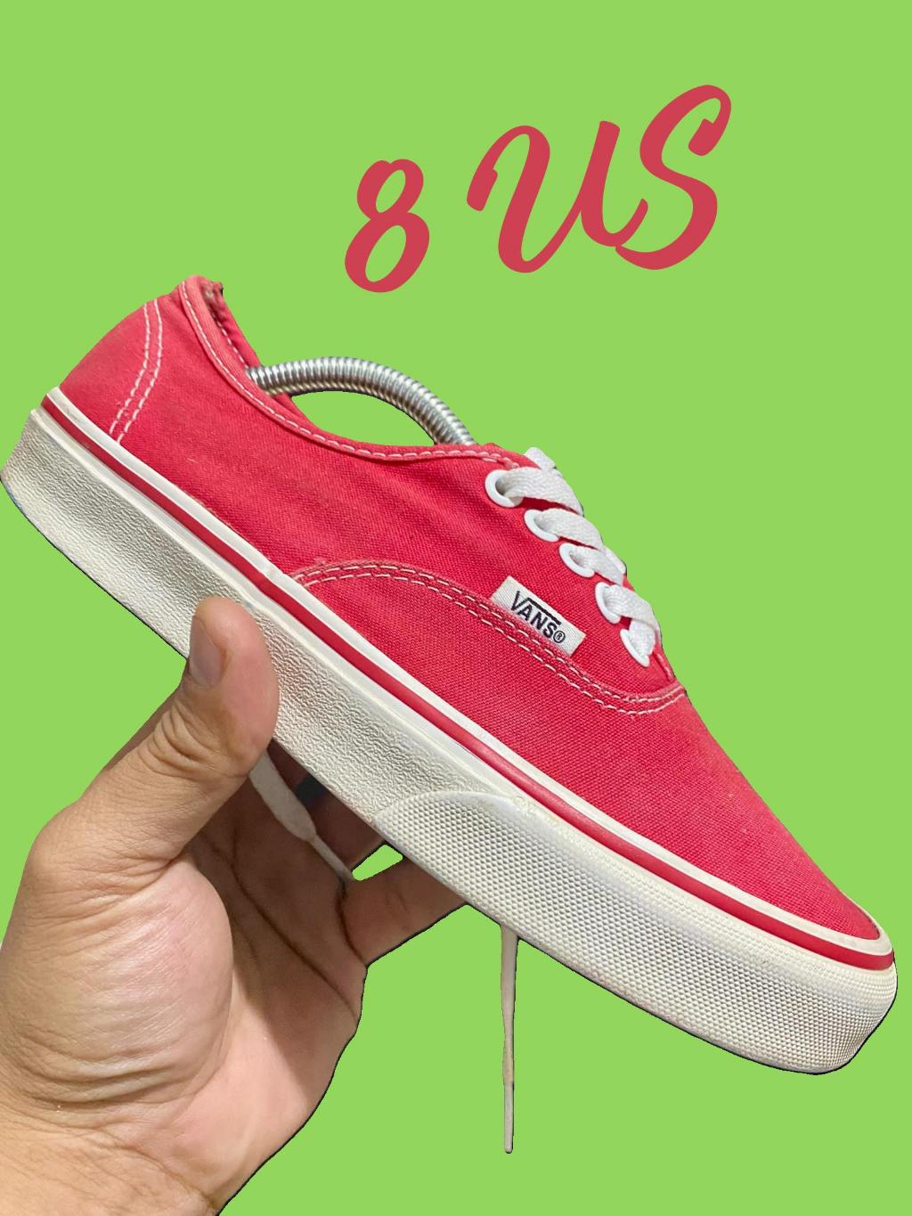 Vans_lowcut_red_pre-loved | Shopee Philippines