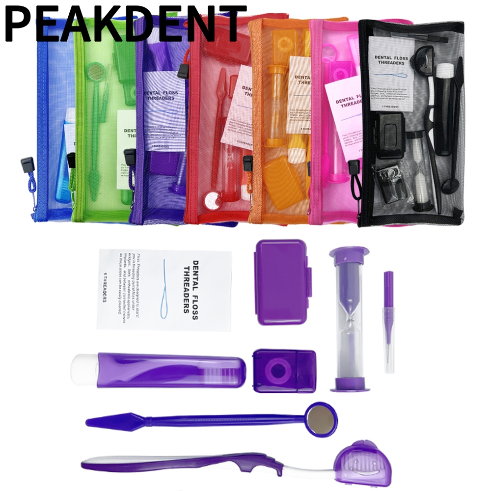 8pcs/set Original Dental Ortho Kit Care / Toothbrush Set Behel Cleaning ...