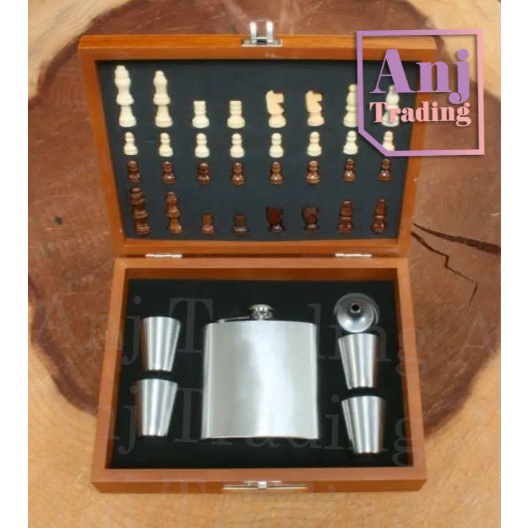 Wine Tool Box Opener with Wooden Box with Wooden Chess Piece & Wine ...
