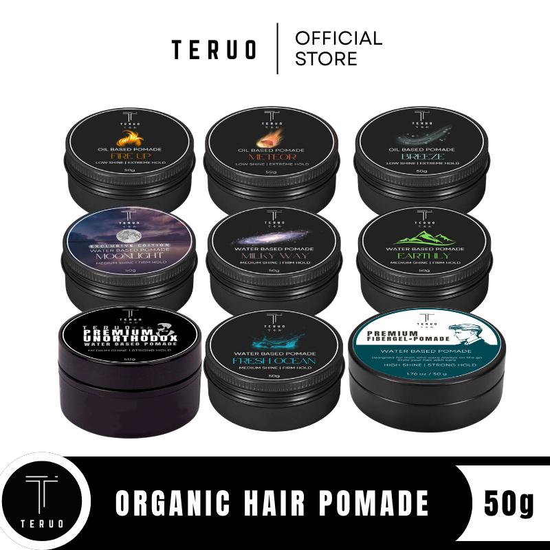 Teruo Pomade 50g Strong Hold, Fresh Look, No Dandruff Build-Up ...