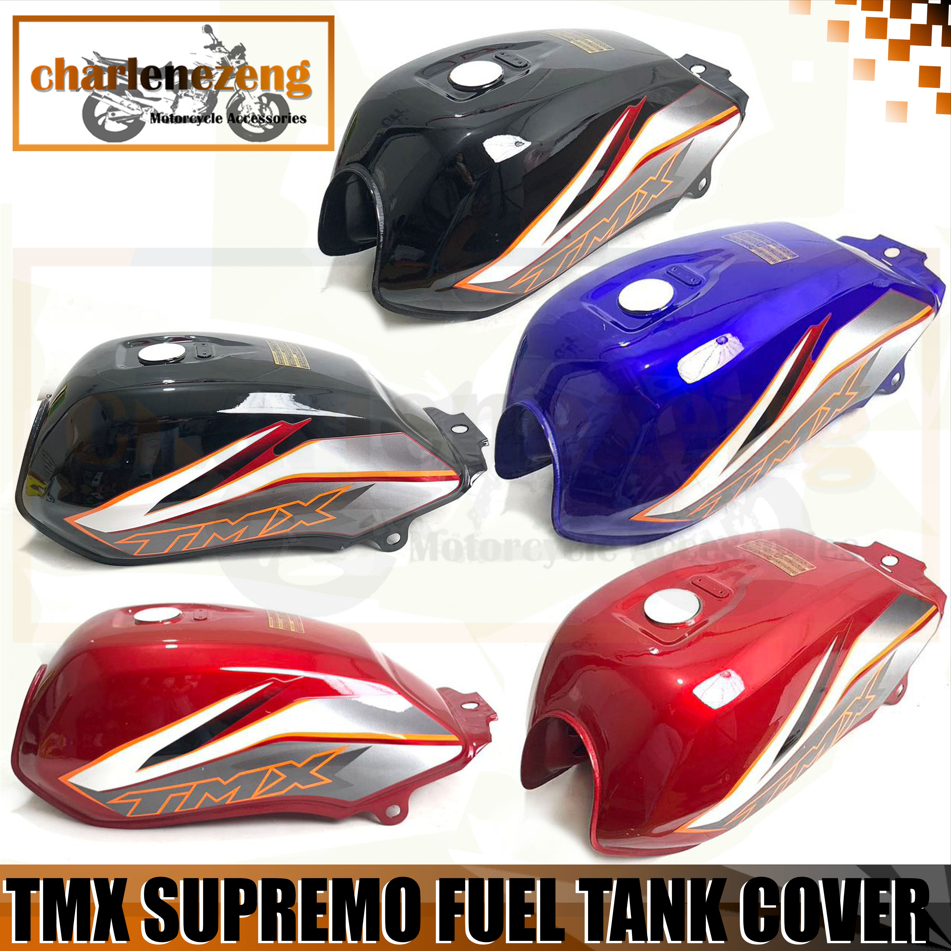 TMX SUPREMO FUEL TANK COVER FOR MOTORCYCLE AVAILABLE IN RED/BLACK/BLUE ...
