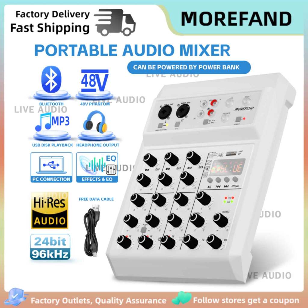 MIXER AUDIO professional 4 channel reverberation equalizer effect ...