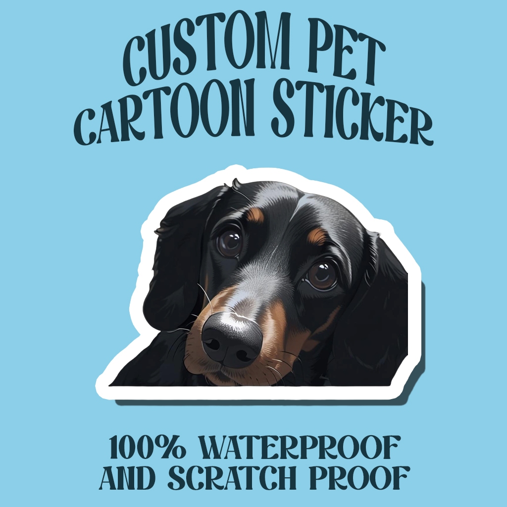 Custom Pet Sticker – Personalized Cartoon Pet Stickers in Matte or ...