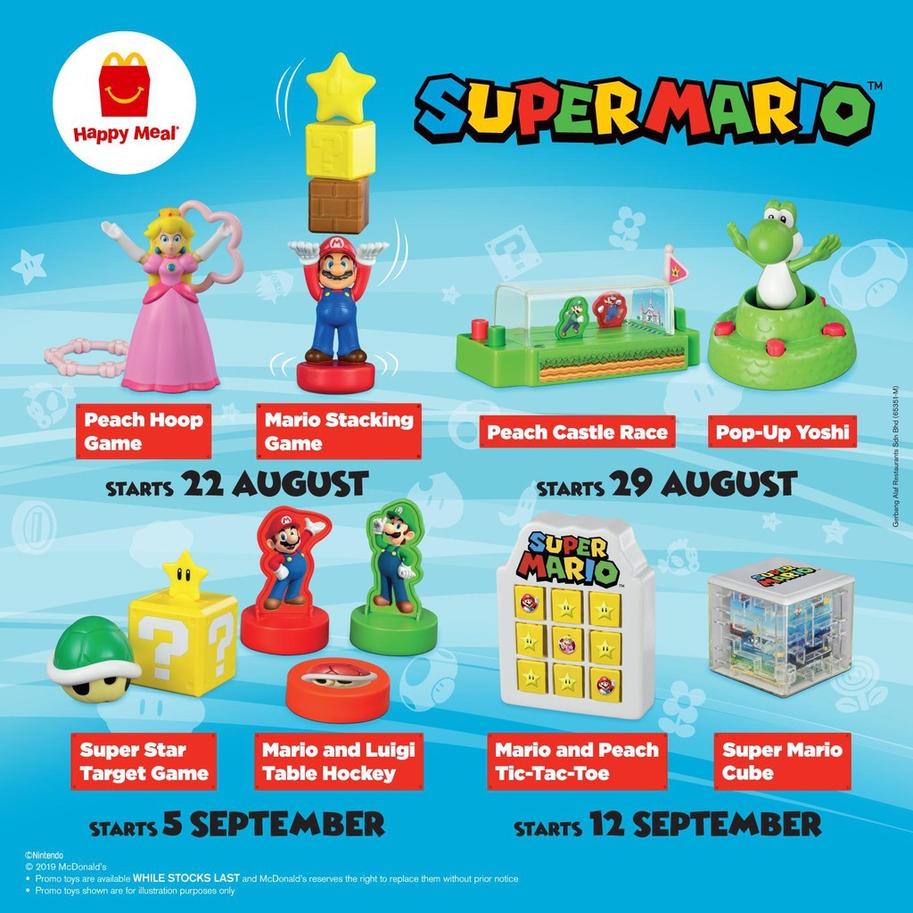MCDO SUPER MARIO HAPPY MEAL TOYS | Shopee Philippines