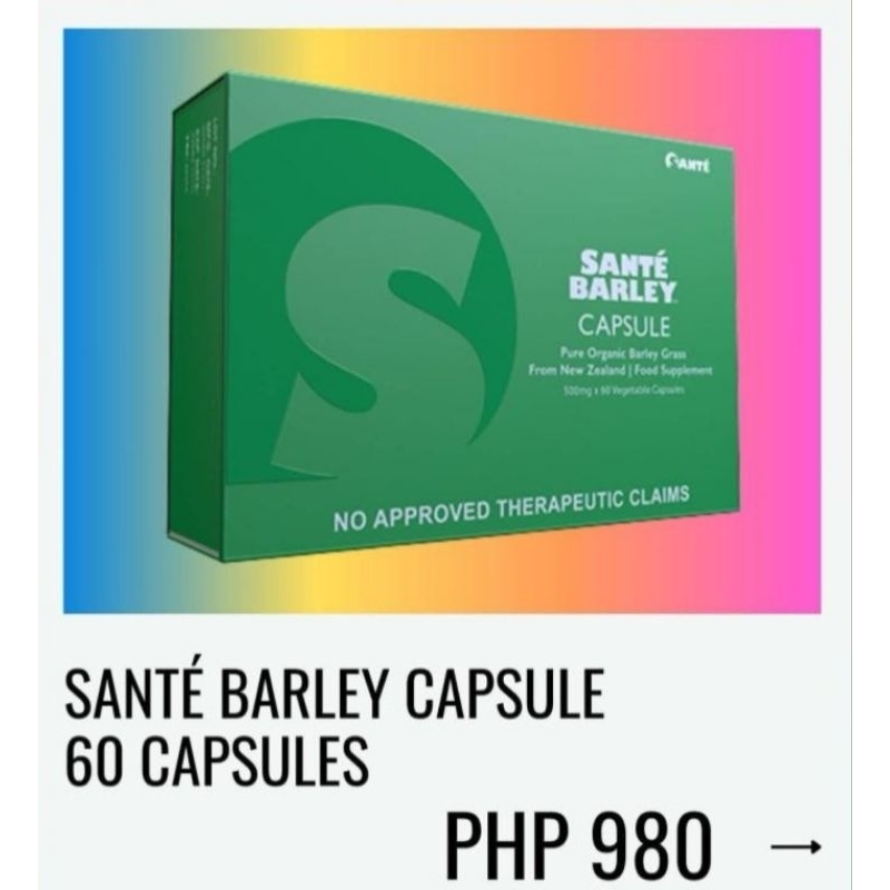 Original Sante Organic Barley Capsule | Shopee Philippines
