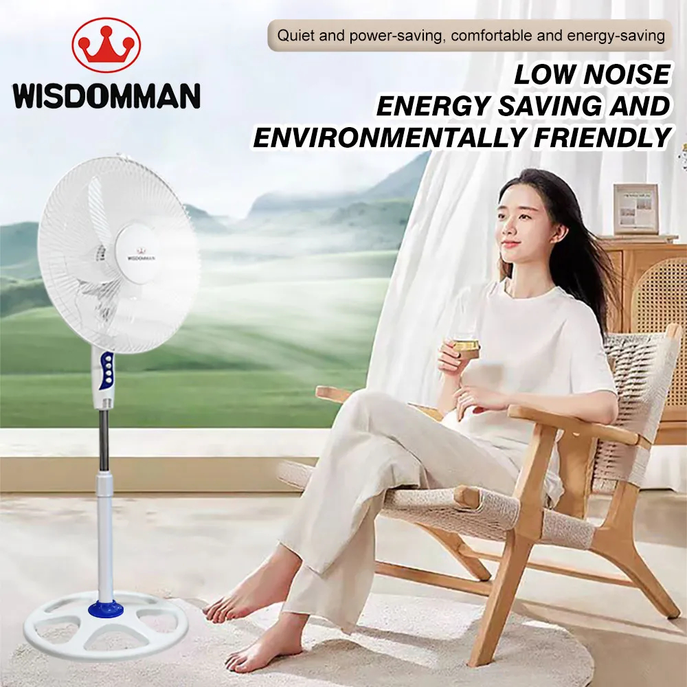 WISDOMMAN Stand Fan Strong Wind Multifunction Portable Electric Fan ...