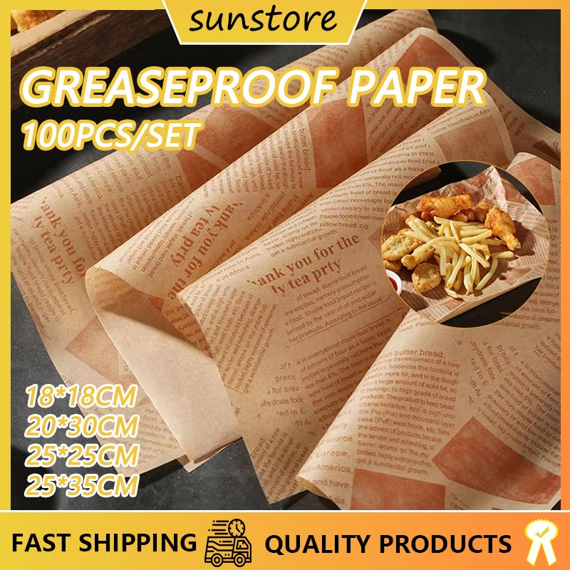 Greaseproof Food Paper Non Stick Baking Paper Kitchen BBQ Oil ...