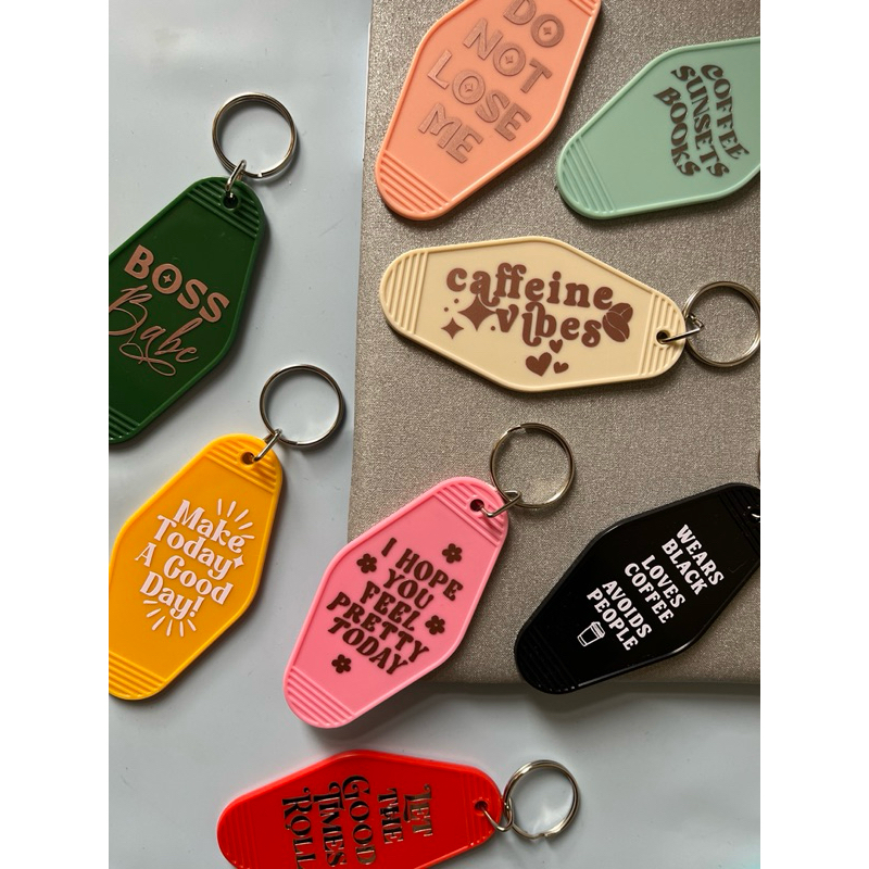Customized Motel Keychains with Vinyl Stickers | Shopee Philippines