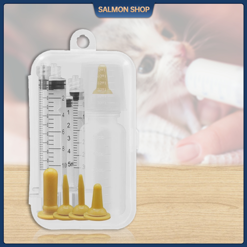Kitten Nursing Bottle Complete Set Kitten Pacifier Syringe Feeder Food ...
