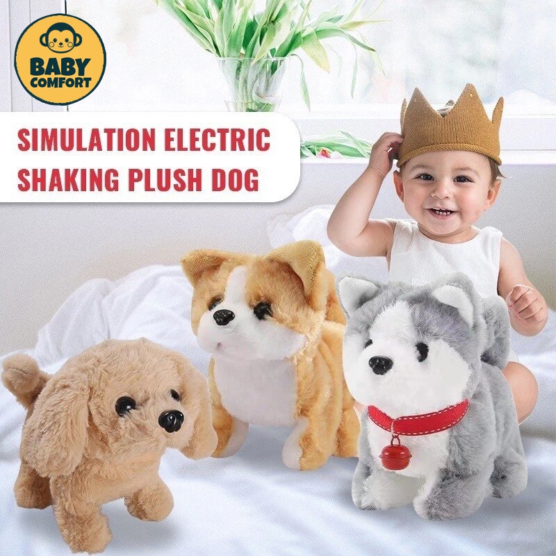 Electric Plush Simulation Teddy Corgi Dog Rabbit Tail Wagging Ass ...