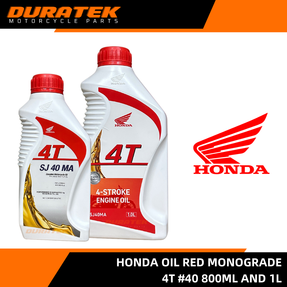 HONDA OIL RED MONOGRADE 4T #40 800ml AND 1L | Shopee Philippines