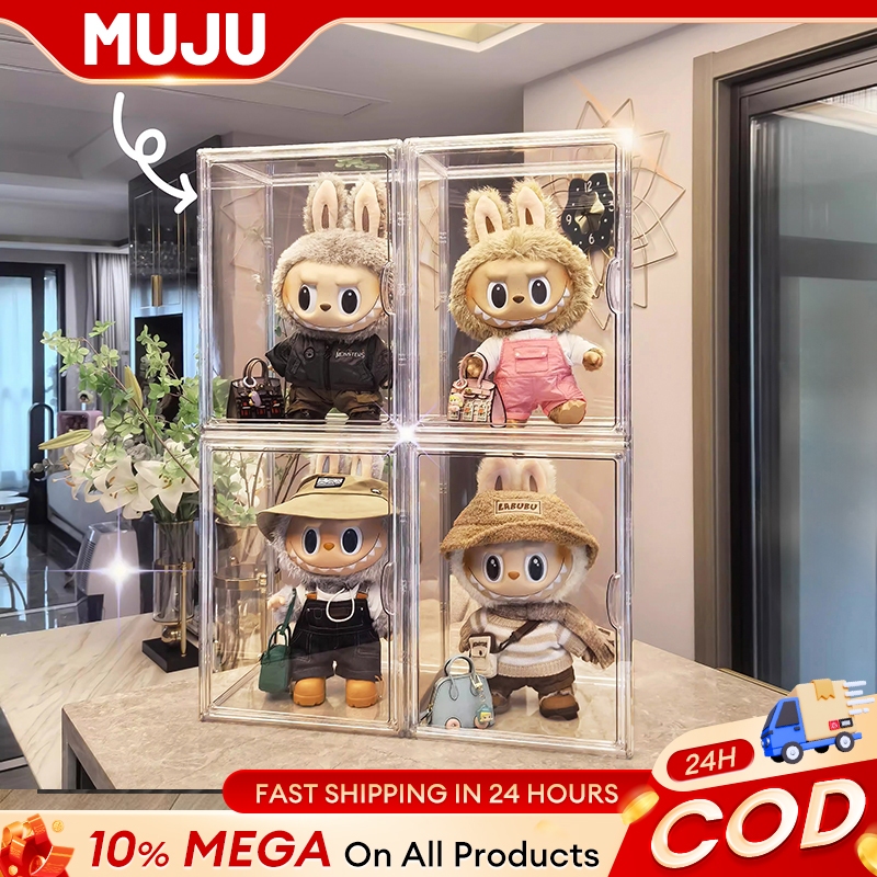 MUJU Acrylic Display Case Boxes Transparent Display Box Labubu Display ...