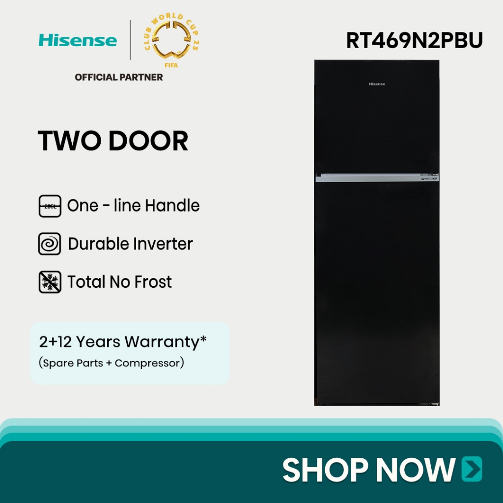 Hisense 11.5 cu.ft Refrigerator│2 Door│(RT469N2PBU) | Shopee Philippines