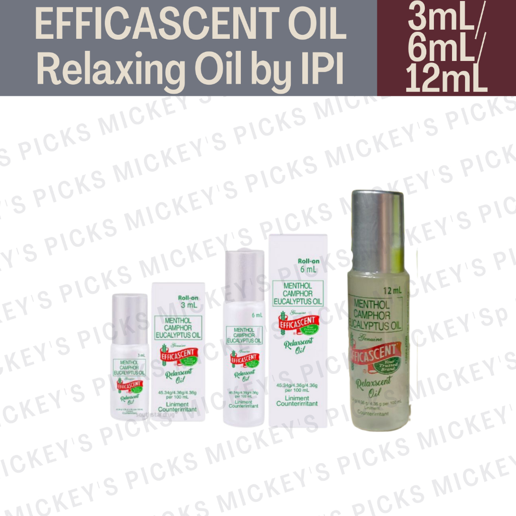 Efficascent Relaxing Oil by IPI, Liniment, Counterirritant (Menthol ...