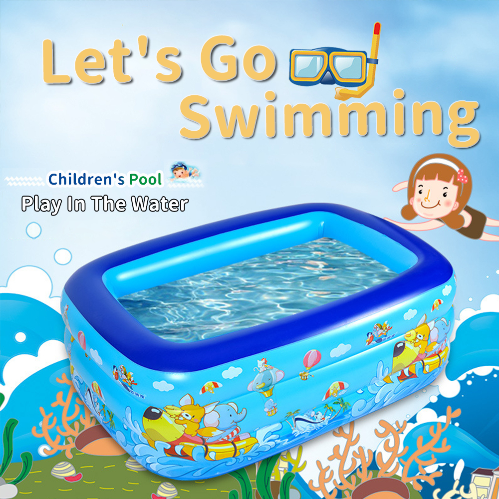 TATAJOY Inflatable Swimming Pool For Kids With Air Pump Portable ...