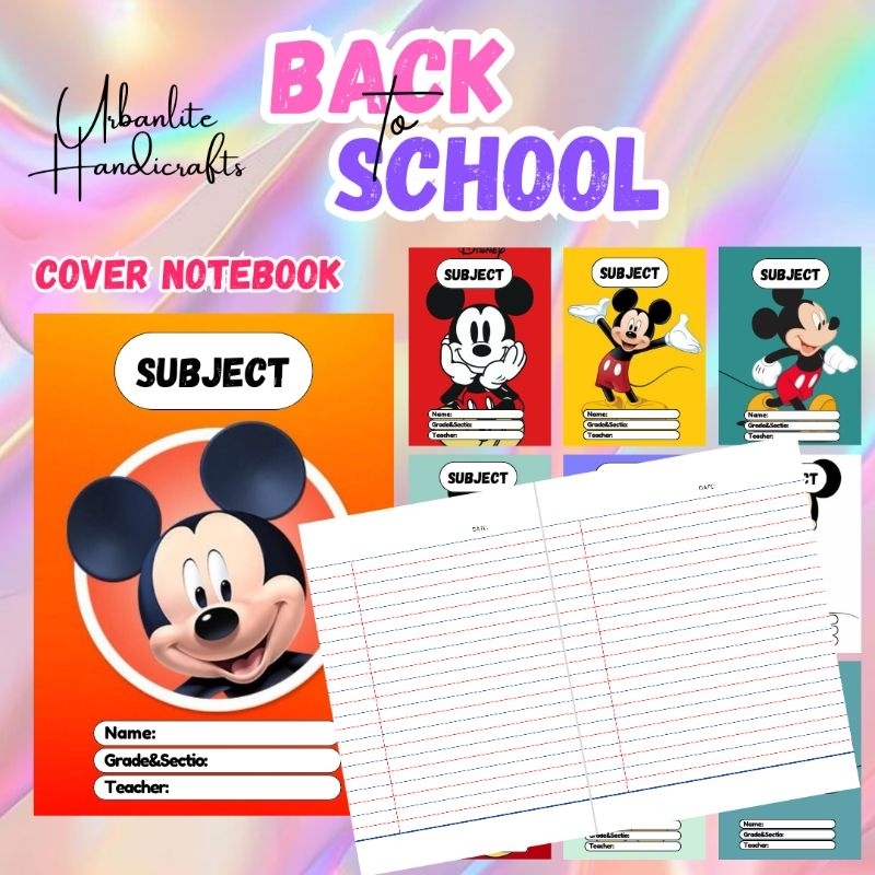 (1-PC) KINDER, GRADE 1, 2, 3, 4, 5, 6 WRITING NOTEBOOK W/Subject space ...