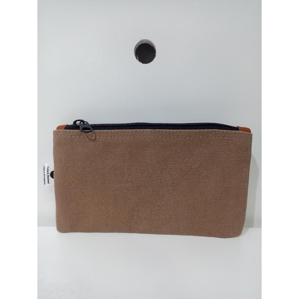 Totes & Beyond Canvas Flat Pouch Mini Mocca | Shopee Philippines