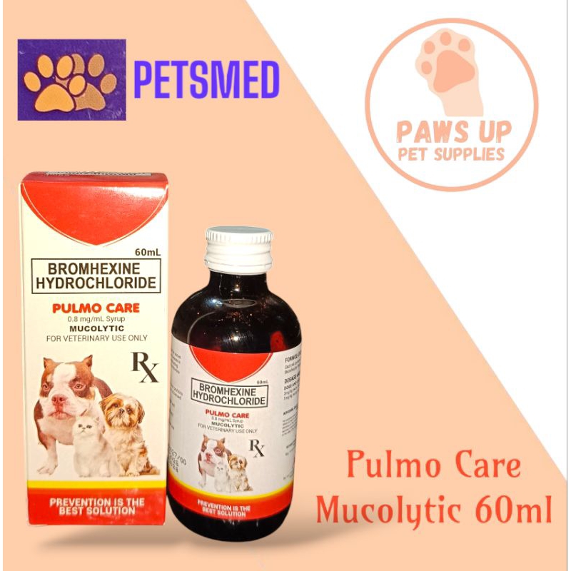 Petsmed Pulmo Care Mucolytic for Dog and Cat 60ml | Shopee Philippines