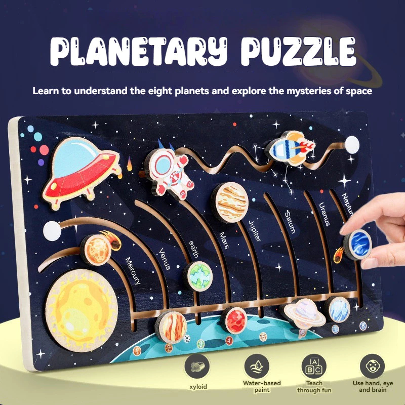 Educational Toys Eight Planets Outer Space Solar System Jigsaw Puzzle ...