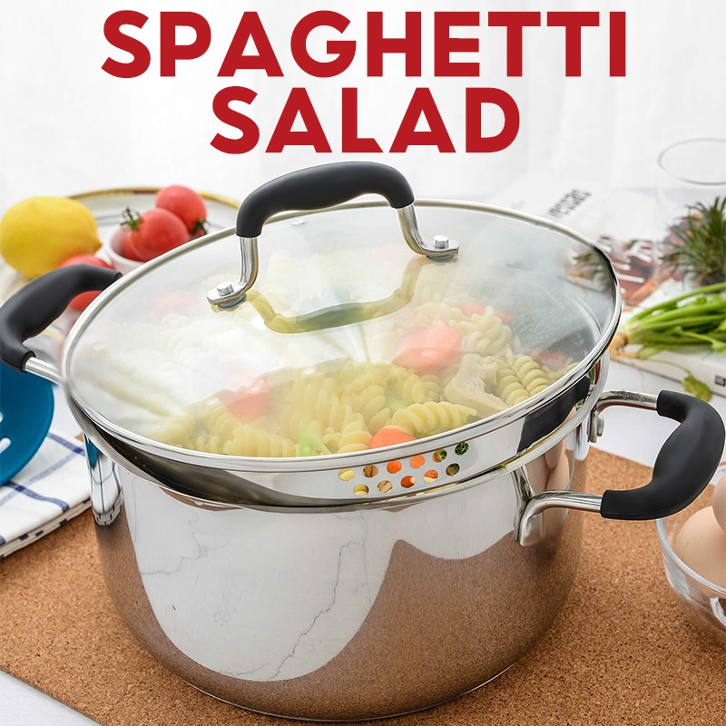 Lahome Stockpot Stainless Steel Pot Sauce Pan Glass Lid Safe Milk Pot ...