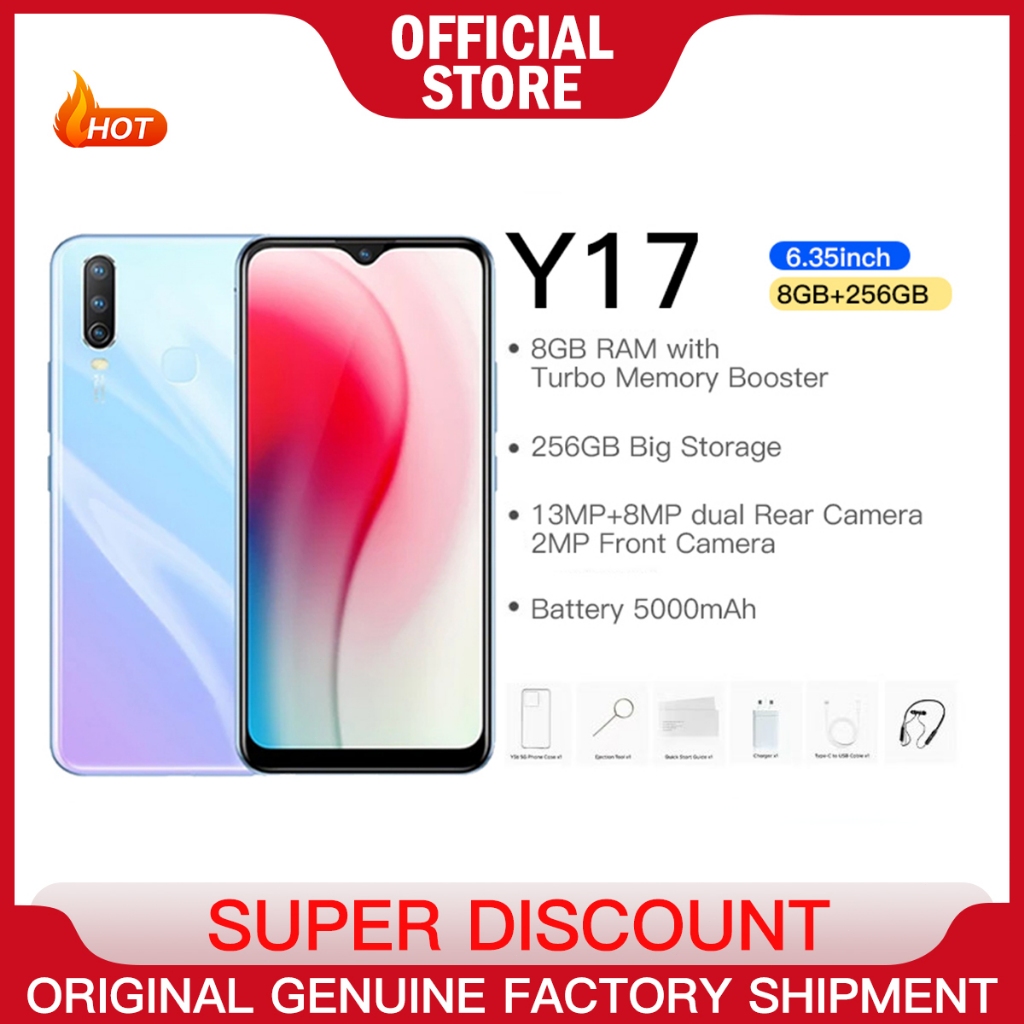 Y17 Original With Fingerprint Recognition Cellphone 8G RAM + 256G ROM Legit Smart Phone | Shopee ...