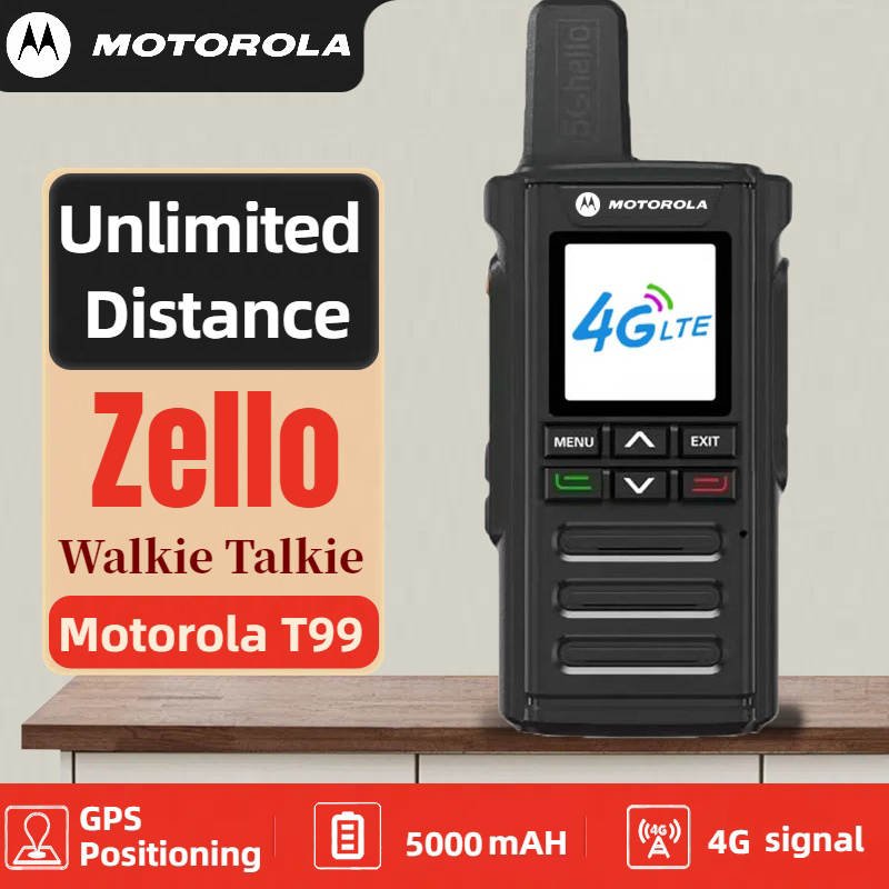 4G Motorola Zello Walkie Talkie T99 SIM Network Two Way Radio Unlimited Distance WIFI Bluetooth ...