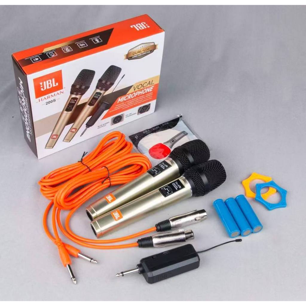 JBL Harman 200S Dual Use UHF Wireless/Wire Mic With Built-In ...