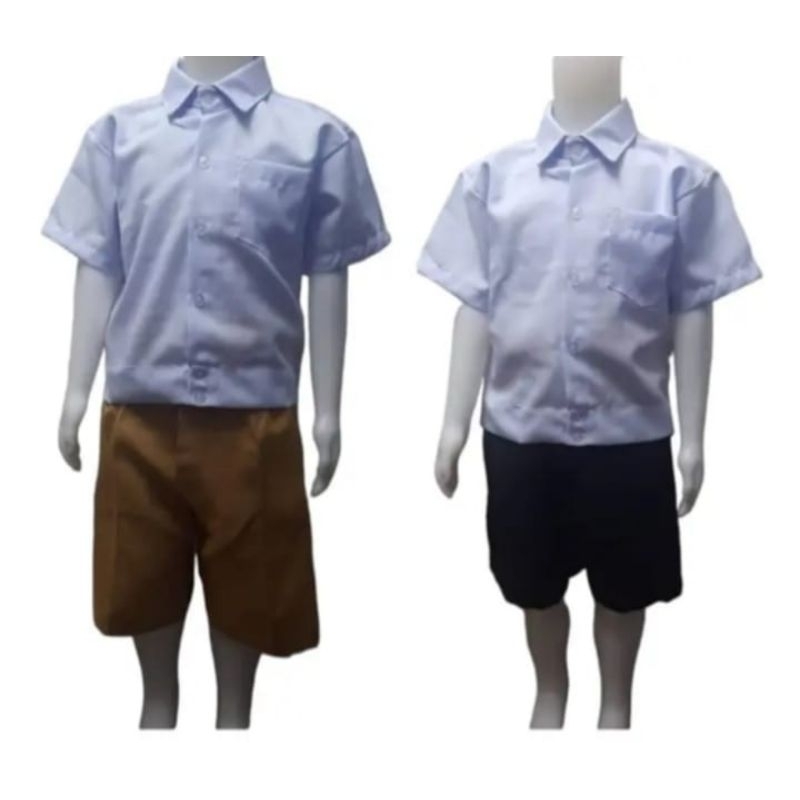 School uniform/Terno short and Polo Jacket/Navy blue and khakie short ...