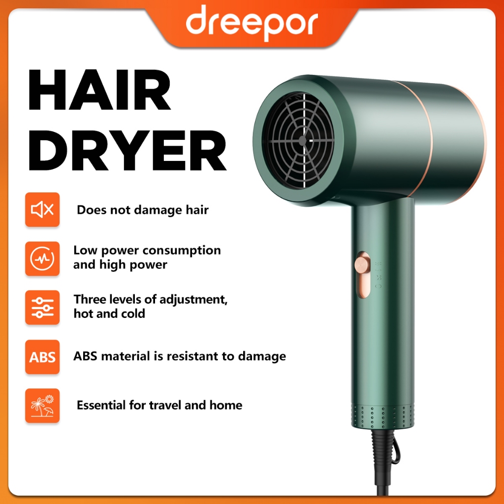 Dreepor Professional Blower Hair Dryer Portable Electric Hair Blower ...