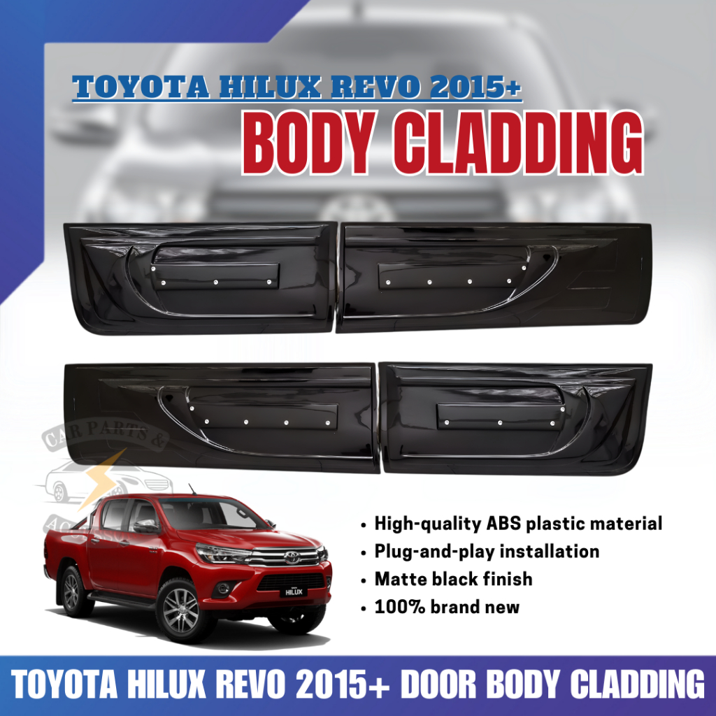 CPA HILUX REVO 2015+ BODY CLADDING RBC05 BLACK (11709) | Shopee Philippines