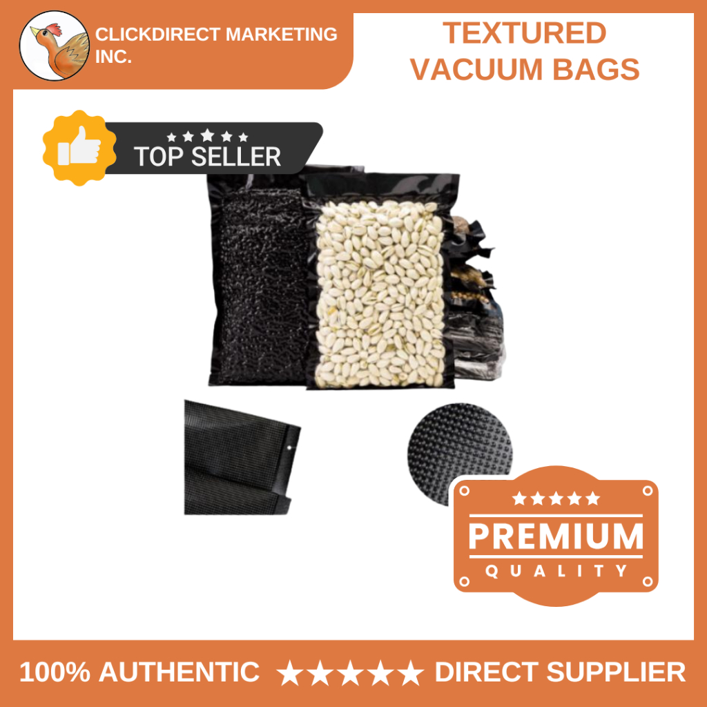 Embossed Vacuum Bag / Texturized Vacuum Bag / Clear Front Black Back ...