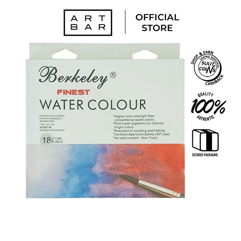 Berkeley Watercolor Tube 12ml 18 Colors - Art Bar | Shopee Philippines